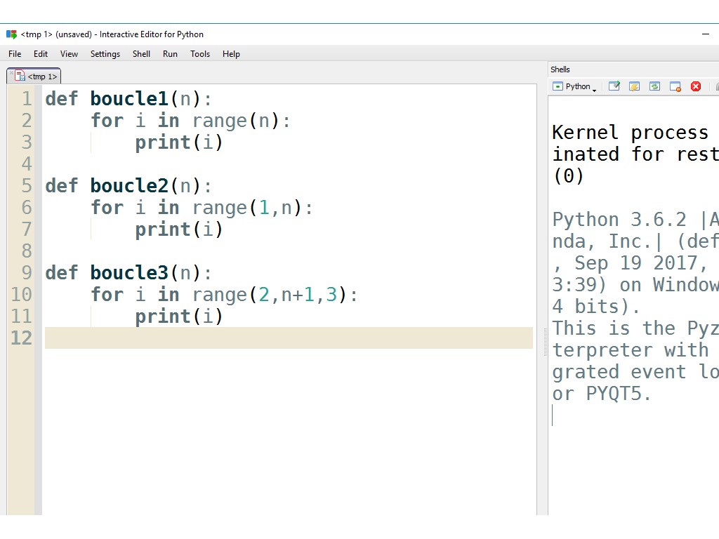 SNT Les Boucles For En Python Labodemaths fr